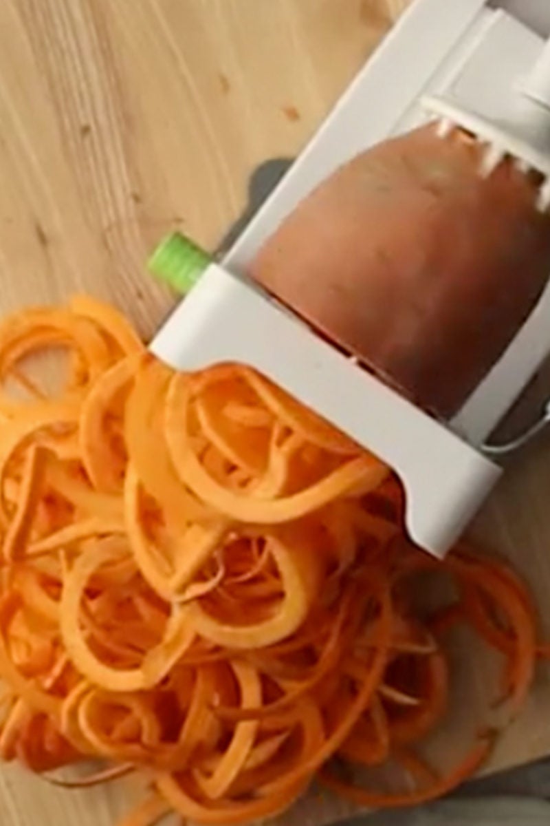 Sweet Potato Curly Fries Made With a Spiralizer