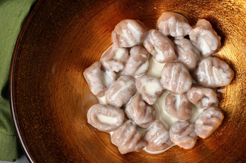 Chestnut Gnocchi with Robiola Cheese Sauce
