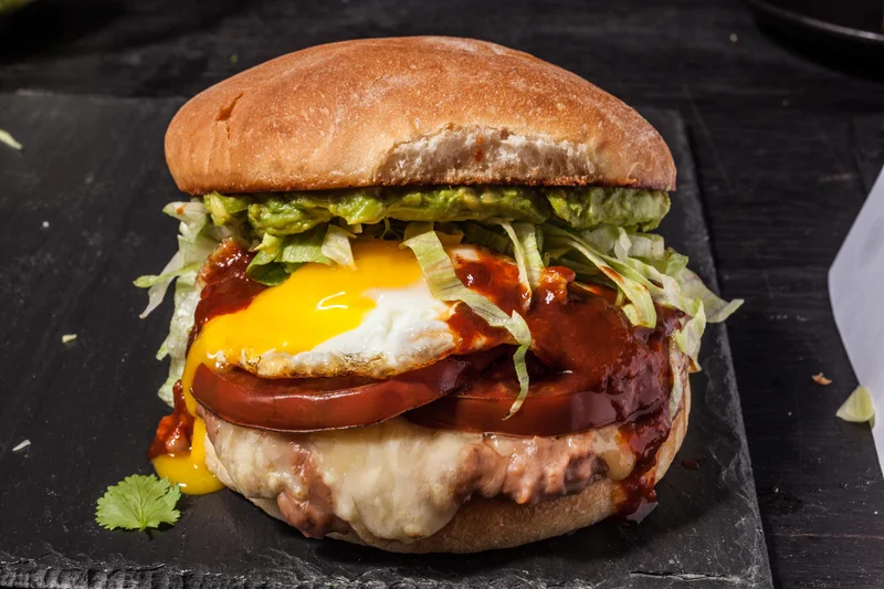 Mexican Fried Egg Breakfast Torta