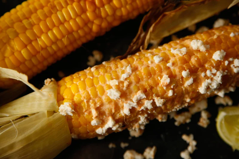 Grilled Corn with Cayenne, Lime, and Cotija