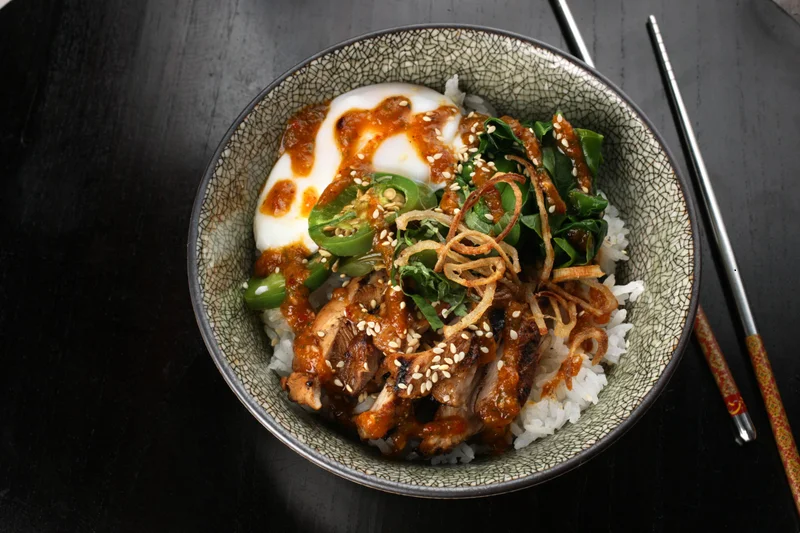 Sweet Chile–Chicken Rice Bowl