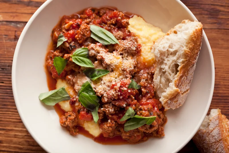 Italian-Style Beef Ragu with Cheesy Polenta