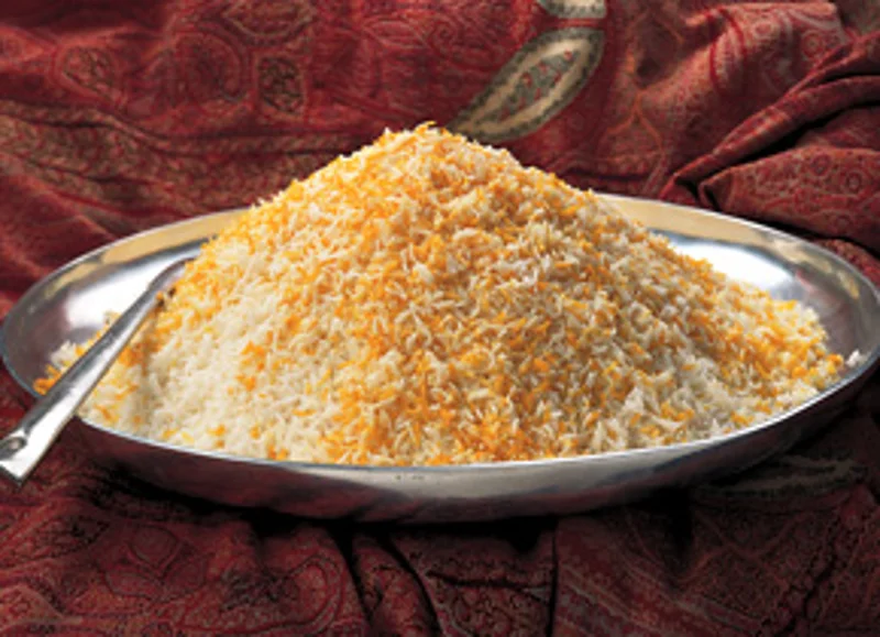 Saffron Steamed Plain Basmati Rice (Chelow)